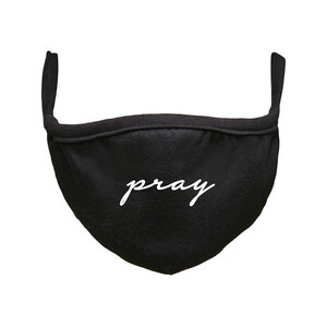 Mr. Tee Pray Wording Face Mask black - GLAMI.hu