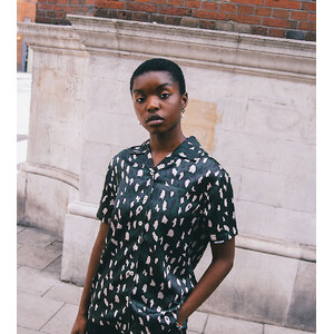 Labelrail x Notion unisex leopard print oversized satin shirt in multi ...