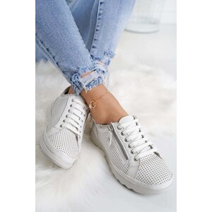 Batz Fehér bőr egészségügyi tornacipő Praga - GLAMI.hu