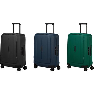 Samsonite ESSENCE négykerekű, sötét tónusú csatos kabinbőrönd 55 cm ...