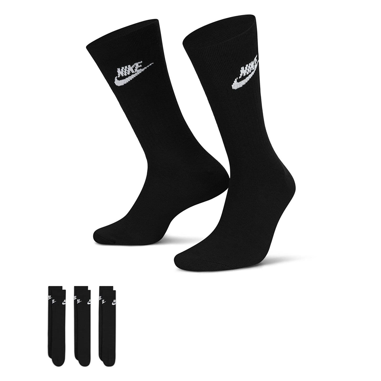 Férfi zoknik Nike Sportwears Everyday Essential Crew 3-Pack Fekete ...