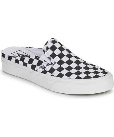 Fekete-fehér, kockás, zárás nélkül női papucsok - GLAMI.hu