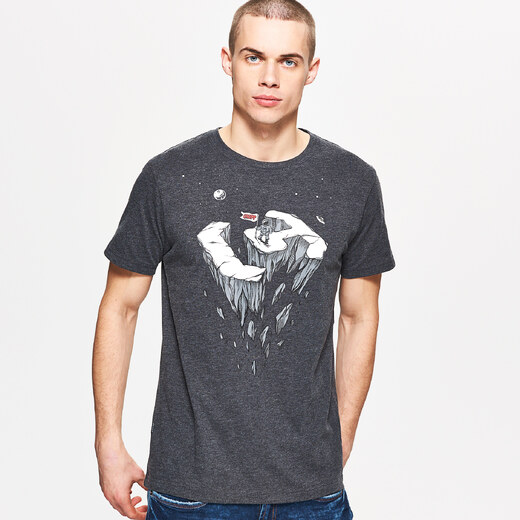 Cropp - Cropp logós póló - Szürke - GLAMI.hu