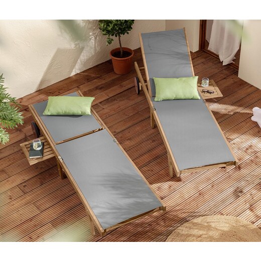 Tchibo Kihúzható tálcaasztalos „Lenja” nyugágy - GLAMI.hu