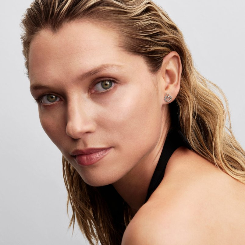 Pandora - Szikrázó szív lakat gombfülbevaló - GLAMI.hu