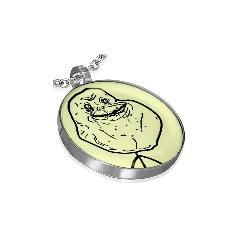 Ekszer Eshop - MEME FACE medál - FOREVER ALONE AA27.22 - GLAMI.hu
