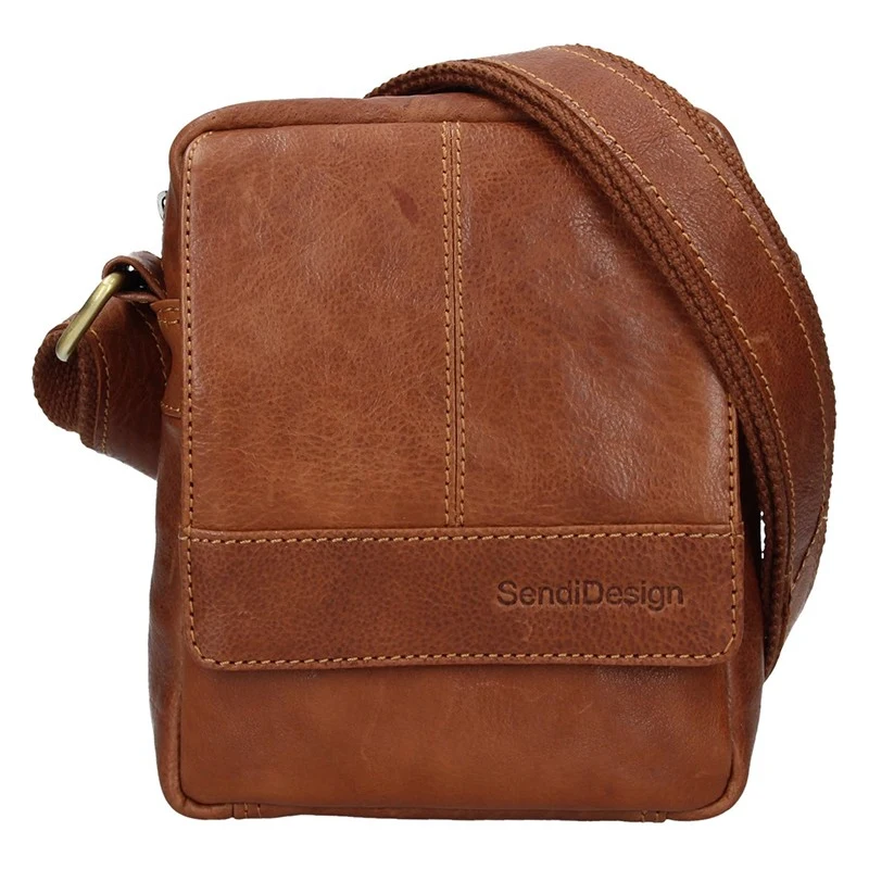 Sendi DESIGN Férfi bőr válltáska SendiDesign Petrson - cognac - GLAMI.hu