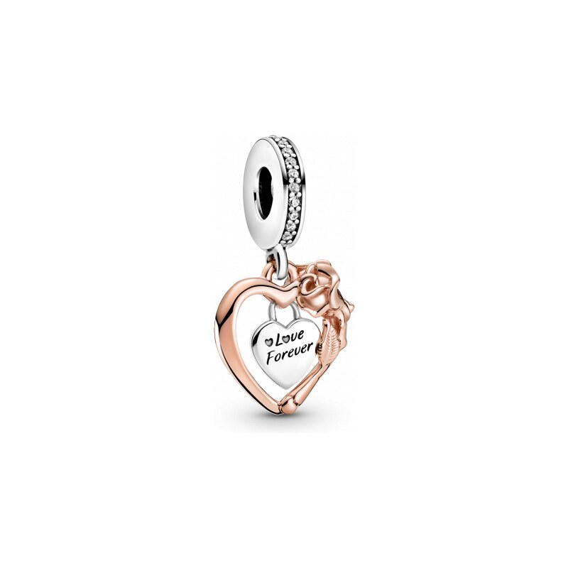 PANDORA aranyozott Szív és rózsavirág függő charm 789290C01 - GLAMI.hu