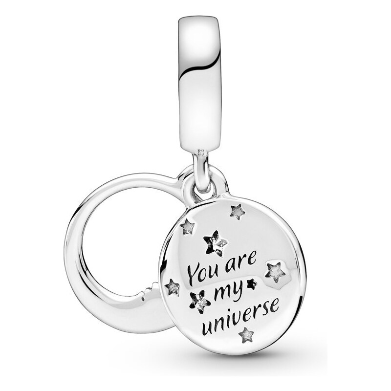 Pandora ékszer Alvó hold és csillagok függő ezüst charm - GLAMI.hu