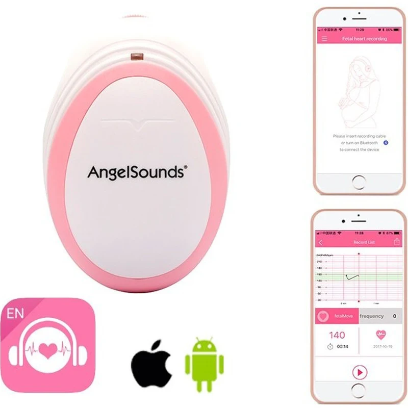 Angelsounds magzati szívhang hallgató okostelefonhoz JPD-100S Mini ...