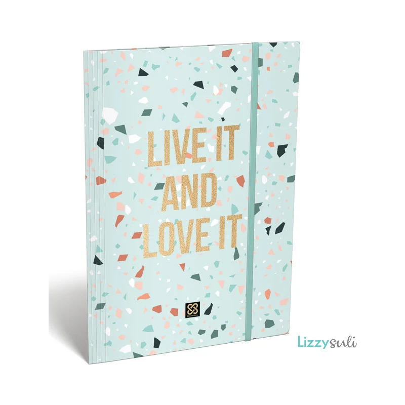lizzy-card - LIZZY CARD Cornell gumis mappa A/4, Terrazzo Gold ...