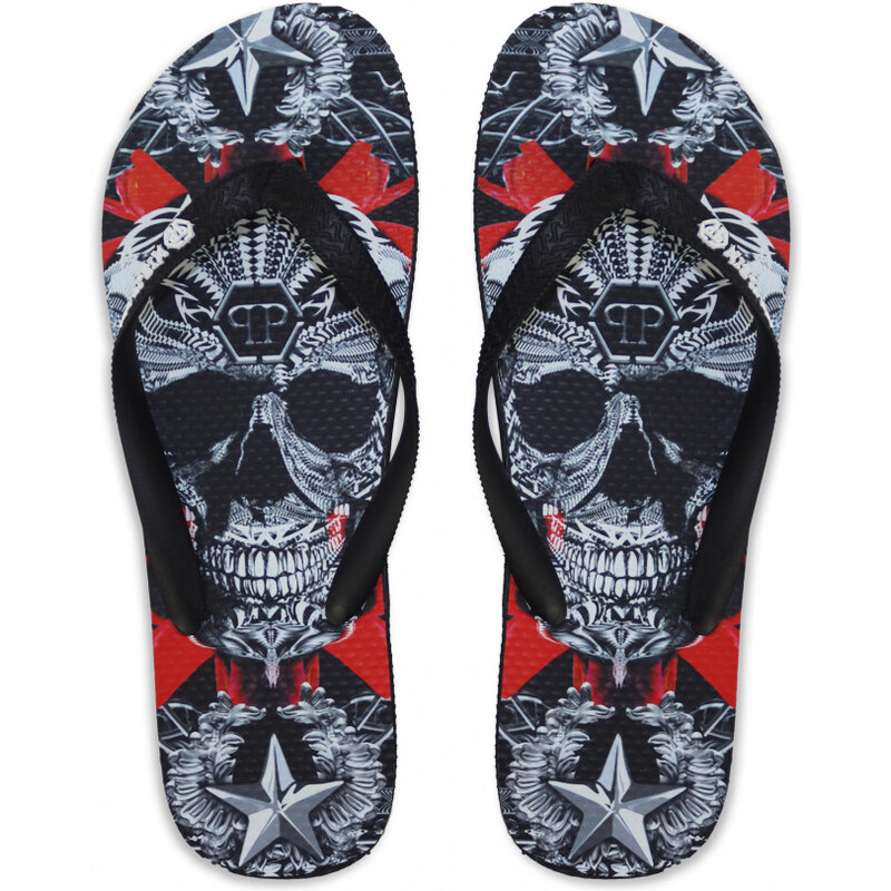 Philipp Plein Uniszex Strandpapucs BRDBLACKMULTI - GLAMI.hu