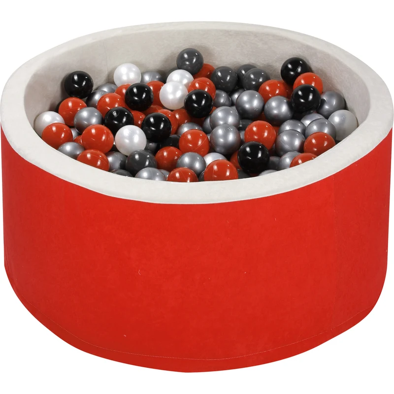 Nellys nagy medence gyerekeknek 90x40cm + 200 labda - piros - GLAMI.hu