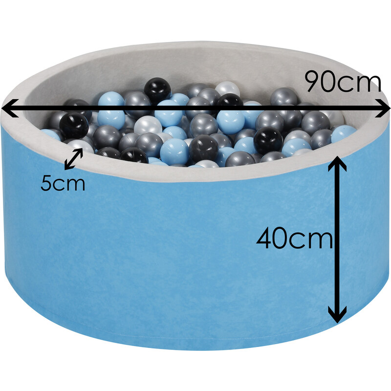 Nellys nagy medence gyerekeknek 90x40cm + 200 labda - piros - GLAMI.hu
