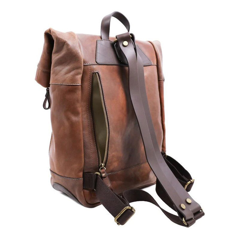 Glara Luxury leather rolling backpack - GLAMI.hu