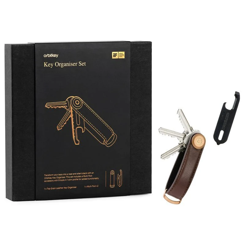 Orbitkey Espresso Brown with Brown Stitching and Bronze hardware Top ...