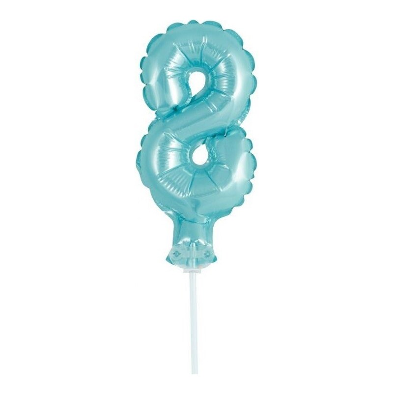 Számok Light Blue kék 8-as szám fólia lufi tortára 13cm - GLAMI.hu