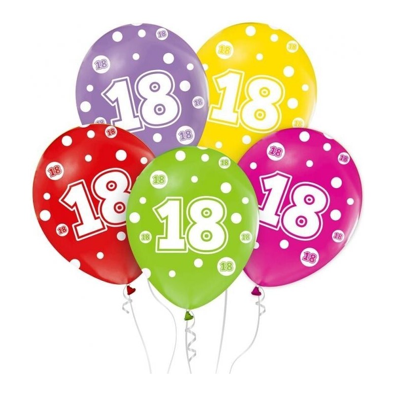 Boldog Születésnapot Happy Birthday 18 léggömb lufi 5 db-os - GLAMI.hu