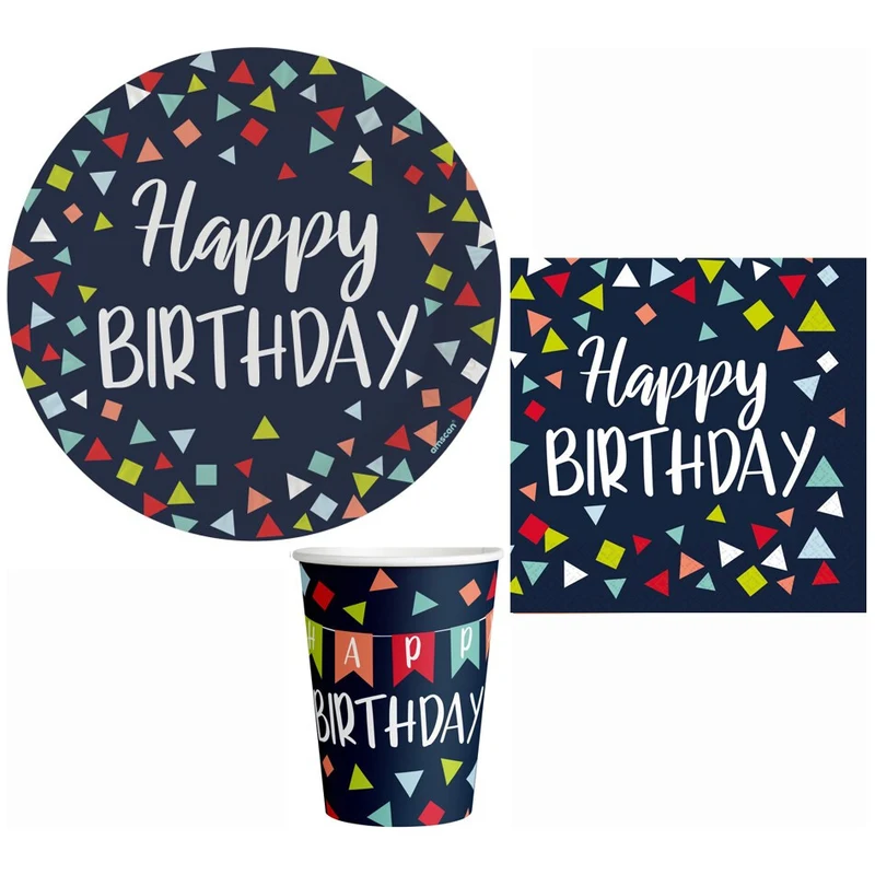 Boldog Születésnapot Happy Birthday Celebrate party szett 32 db-os ...