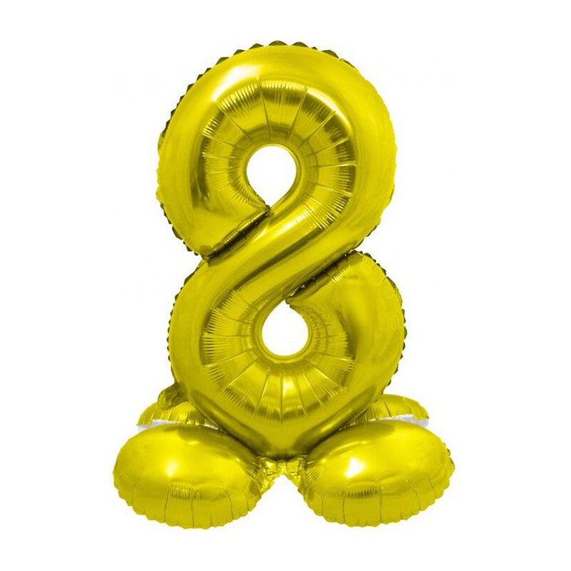 Arany 8-as Gold szám fólia lufi talppal 72 cm - GLAMI.hu