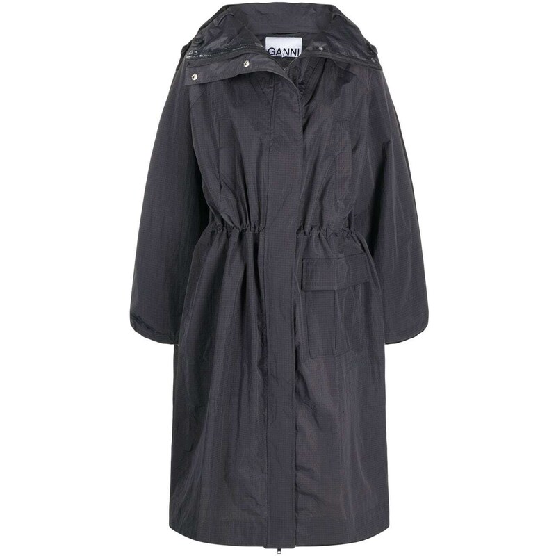 GANNI Software hooded coat - Grey - GLAMI.hu