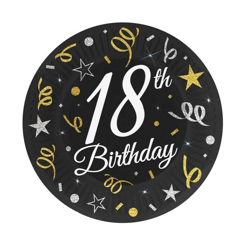 Boldog Születésnapot Happy Birthday 18 B&C papírtányér 6 db-os 18 cm ...
