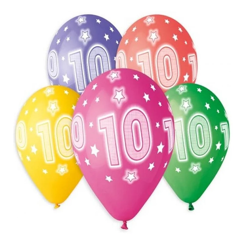Boldog Születésnapot Happy Birthday 10 Star léggömb lufi 5 db-os 13 ...