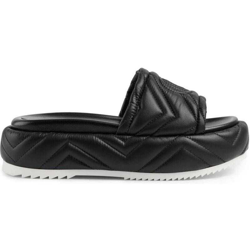 Gucci Interlocking G quilted platform slides - Black - GLAMI.hu