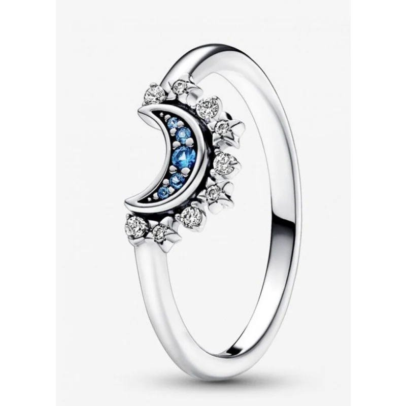 Pandora - ÉGEN A CSILLAG KÉK SZIKRÁZÓ HOLDGYŰRŰ - GLAMI.hu