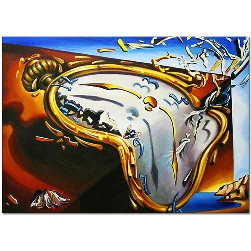 Inne olajfestmény (Salvador Dali: Melting Clock at Moment of First ...
