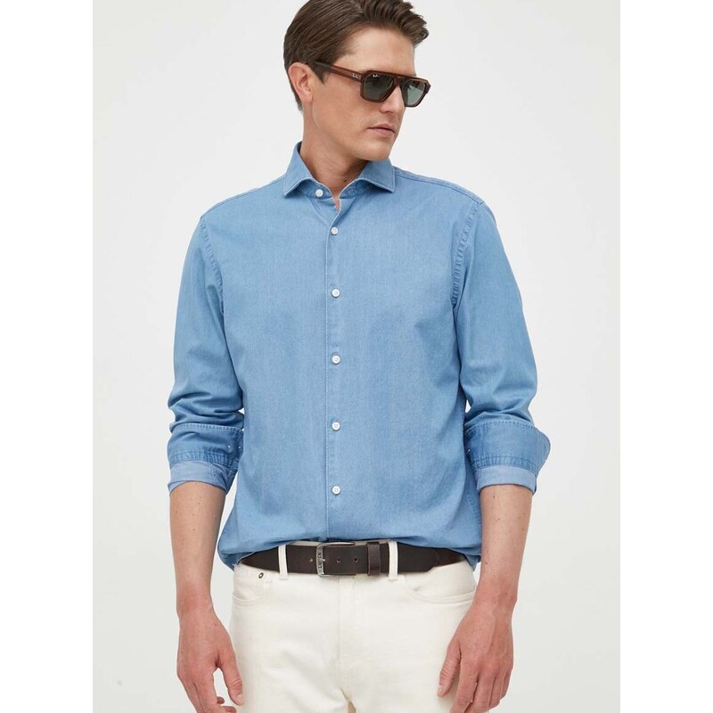 BOSS pamut ing férfi, olasz galléros, regular - GLAMI.hu