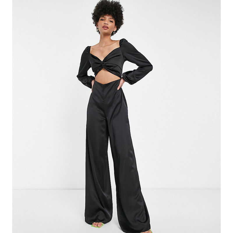 First Distraction Tall First Distraction the label tall satin jumpsuit ...
