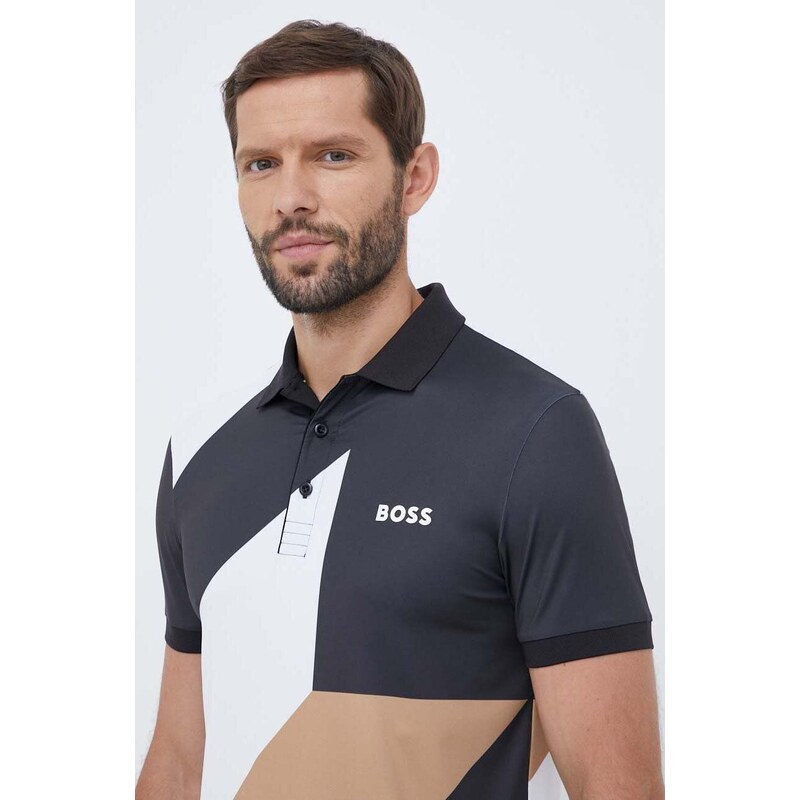 Boss Green poló x Matteo Berrettini, BOSS GREEN férfi, mintás - GLAMI.hu