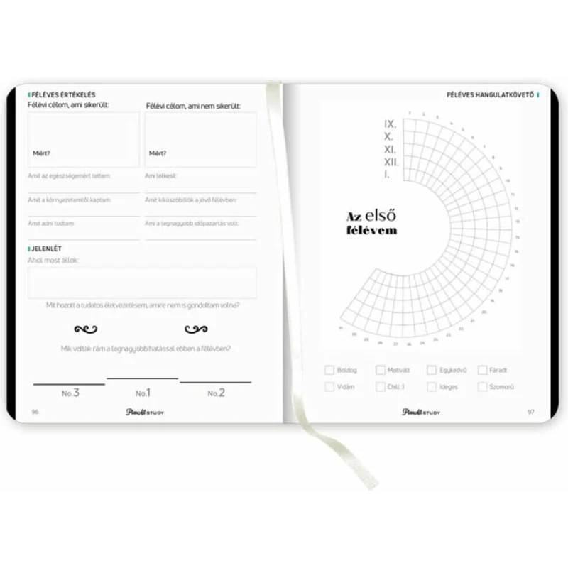 LIZZY CARD Plan All Study diák, hallgatói tervező, B/5 midi, heti, 12 ...