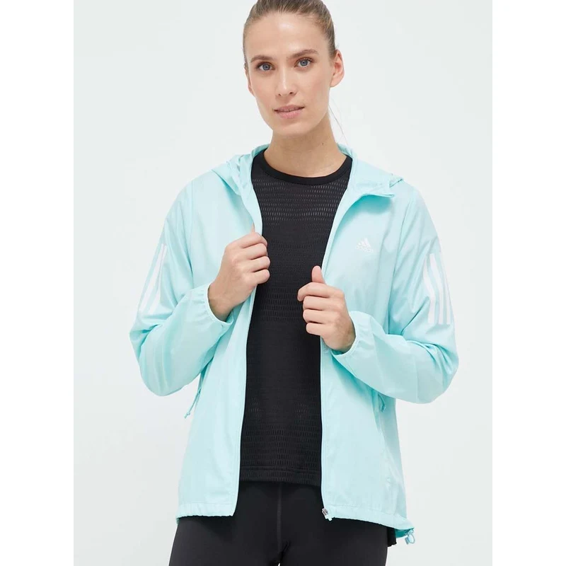 adidas Performance kabát futáshoz Own The Run türkiz, átmeneti - GLAMI.hu