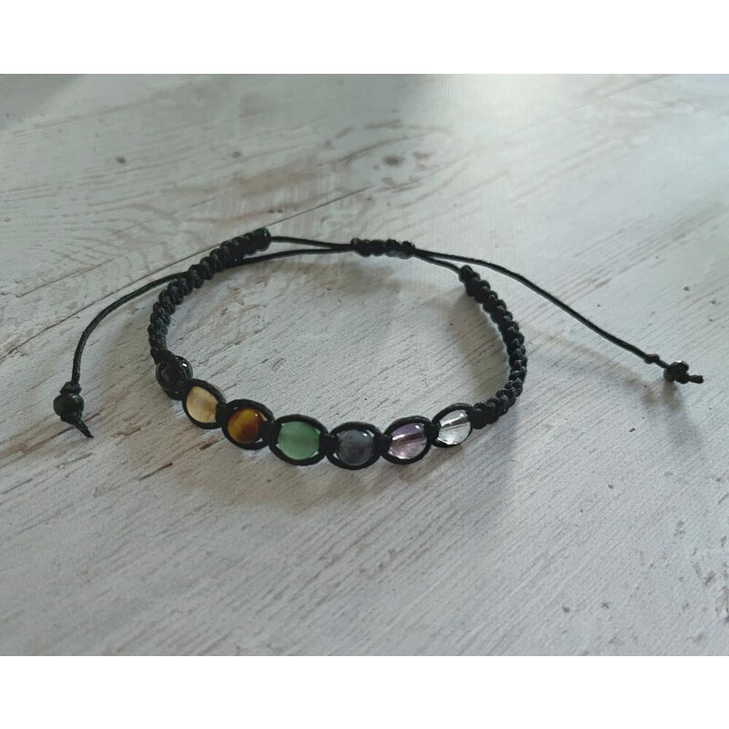 Csakra ásvány makramé karkötő - GLAMI.hu