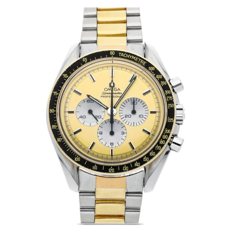 OMEGA 1988 pre-owned Speedmaster Moonwatch Professional 42mm - Yellow ...
