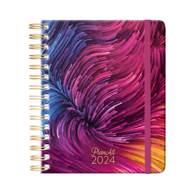 LIZZY CARD PlanAll Midi heti tervező, B6, heti, spirál, 2024, See ...