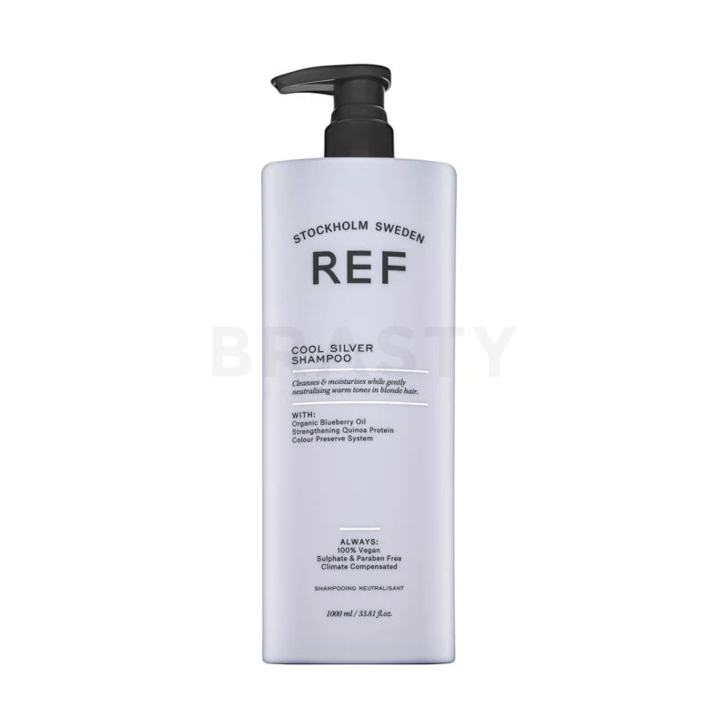 REF Cool Silver Shampoo neutralizáló sampon platinaszőke és ősz hajra 1000 ml - GLAMI.hu