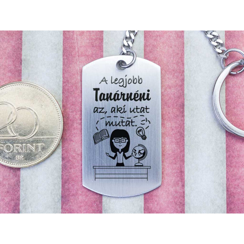A legjobb tanár néni aki utat mutat medálos kulcstartó - GLAMI.hu