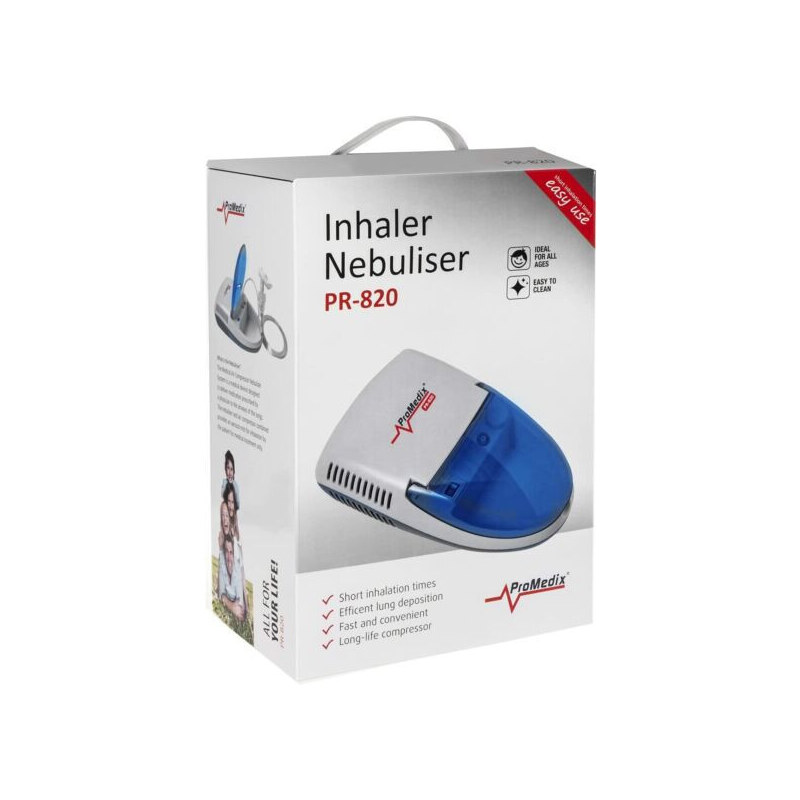 ProMedix PR-820 8l/perc, 10 PSI Fehér-Kék kompresszoros inhalátor ...