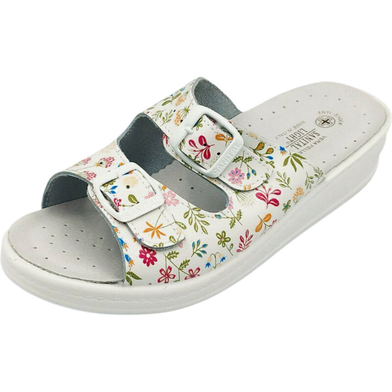 Sanital Light 4371 csatos gyógypapucs virágmintás - GLAMI.hu