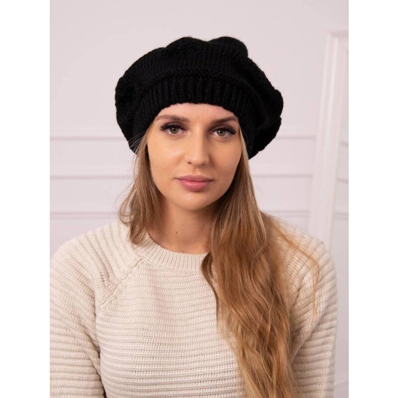 Fekete női sapka K369 - GLAMI.hu
