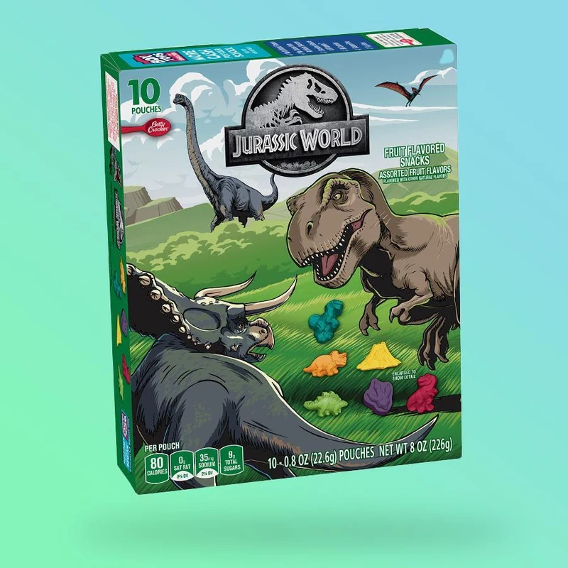 Jurassic World Fruit snack gyümölcs ízű gumicukor 226g - GLAMI.hu