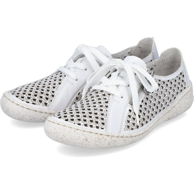 Rieker női lyukacsos fűzős félcipő 54516-80 fehér 06929 - GLAMI.hu