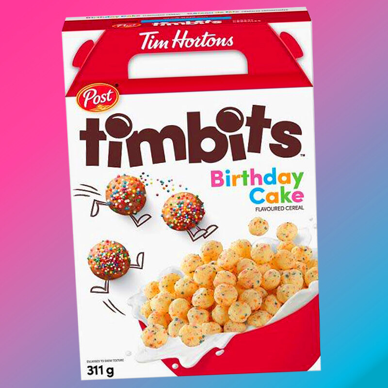 Tim Hortons Timbits Birthday Cake torta ízű gabonapehely 311g - GLAMI.hu