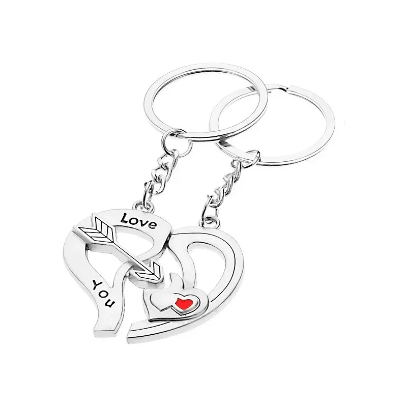 Ekszer Eshop - Kulcstartó szerelmeseknek - félszívek, nyíl és felirat Y23.2 - GLAMI.hu