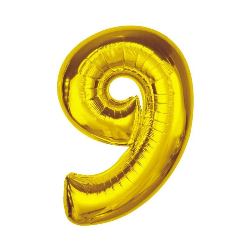 Arany 9-es Gold szám fólia lufi 92 cm - GLAMI.hu