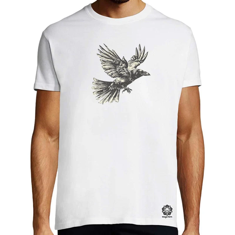 Magnolion Rajz holló v1 fehér férfi póló - GLAMI.hu