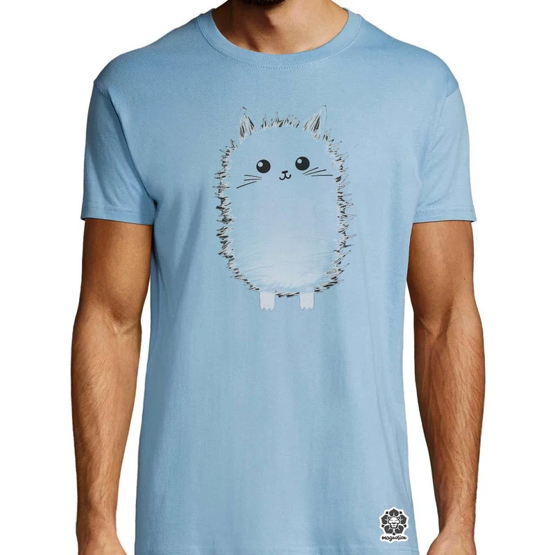 Magnolion Palatábla rajz cica v9 égkék férfi póló - GLAMI.hu